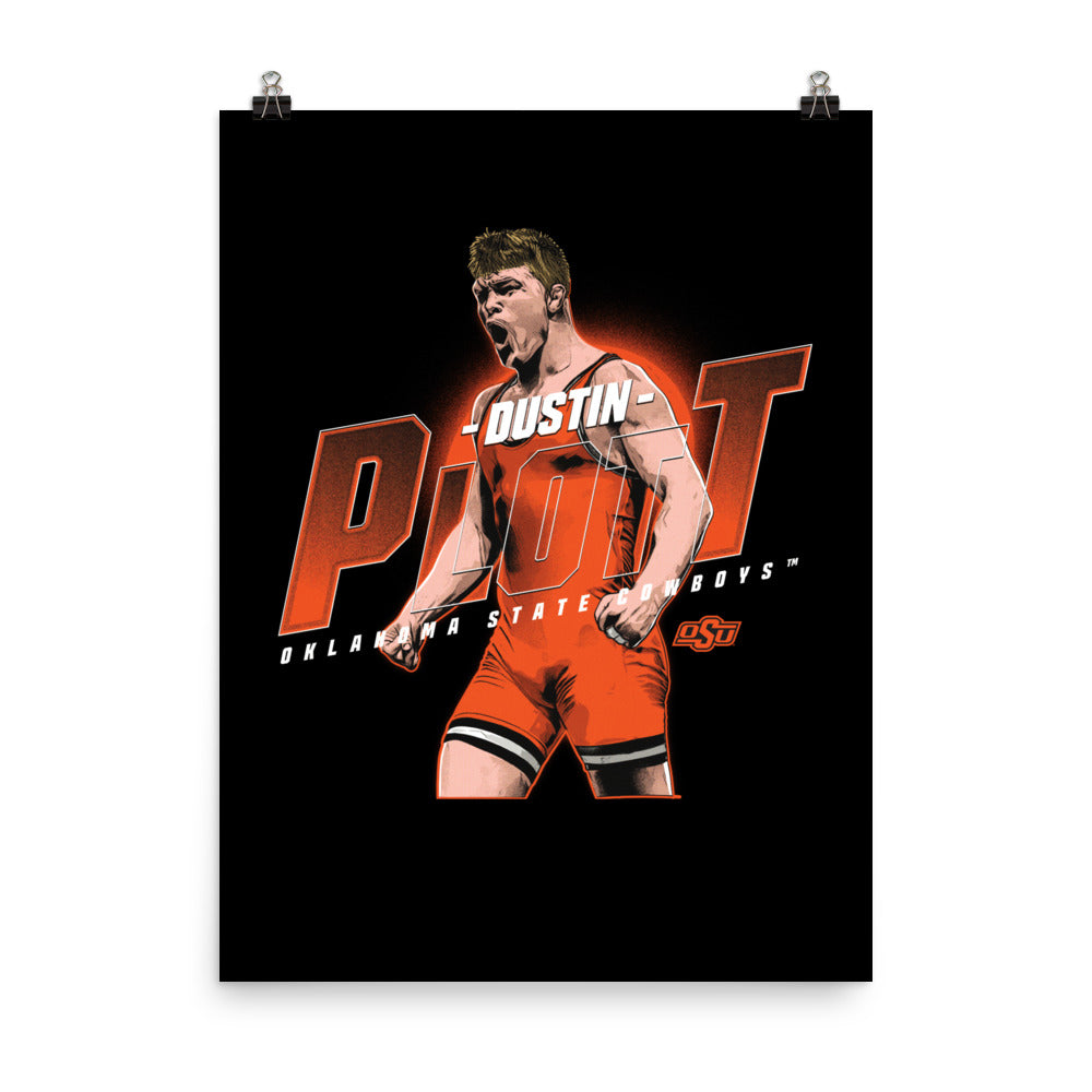 Oklahoma State - NCAA Wrestling : Dustin Plott - Poster – Athlete's Thread