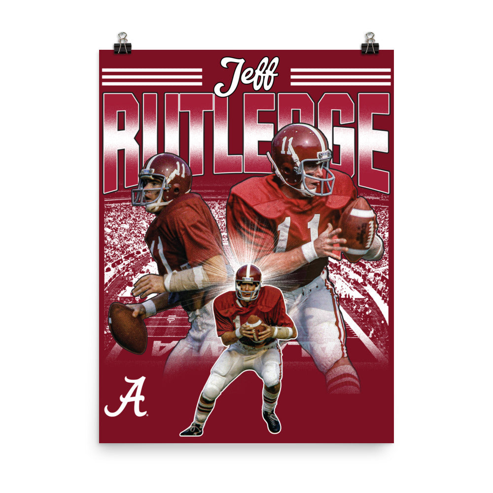 Alabama - Football Alumni : Jeff Rutledge - Player Collage Poster ...
