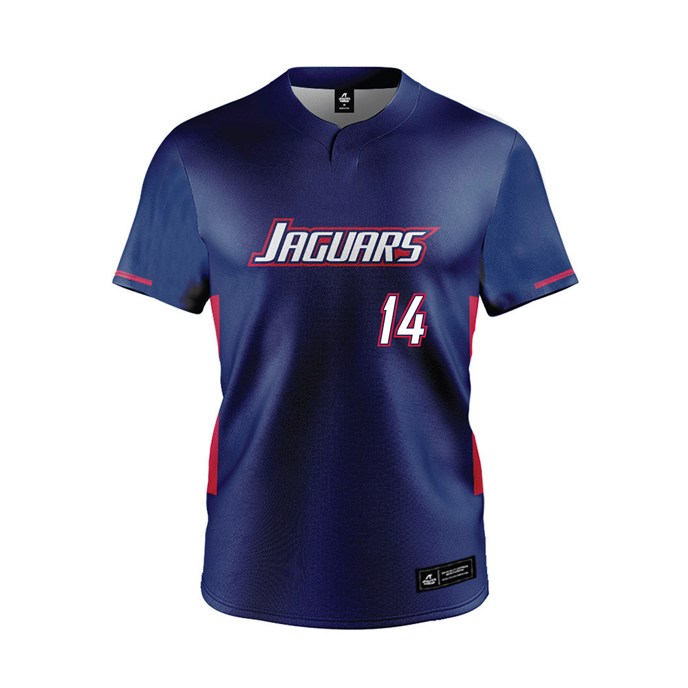 South Alabama - NCAA Softball : Ashleia Coble - Blue Jersey – Athlete's ...