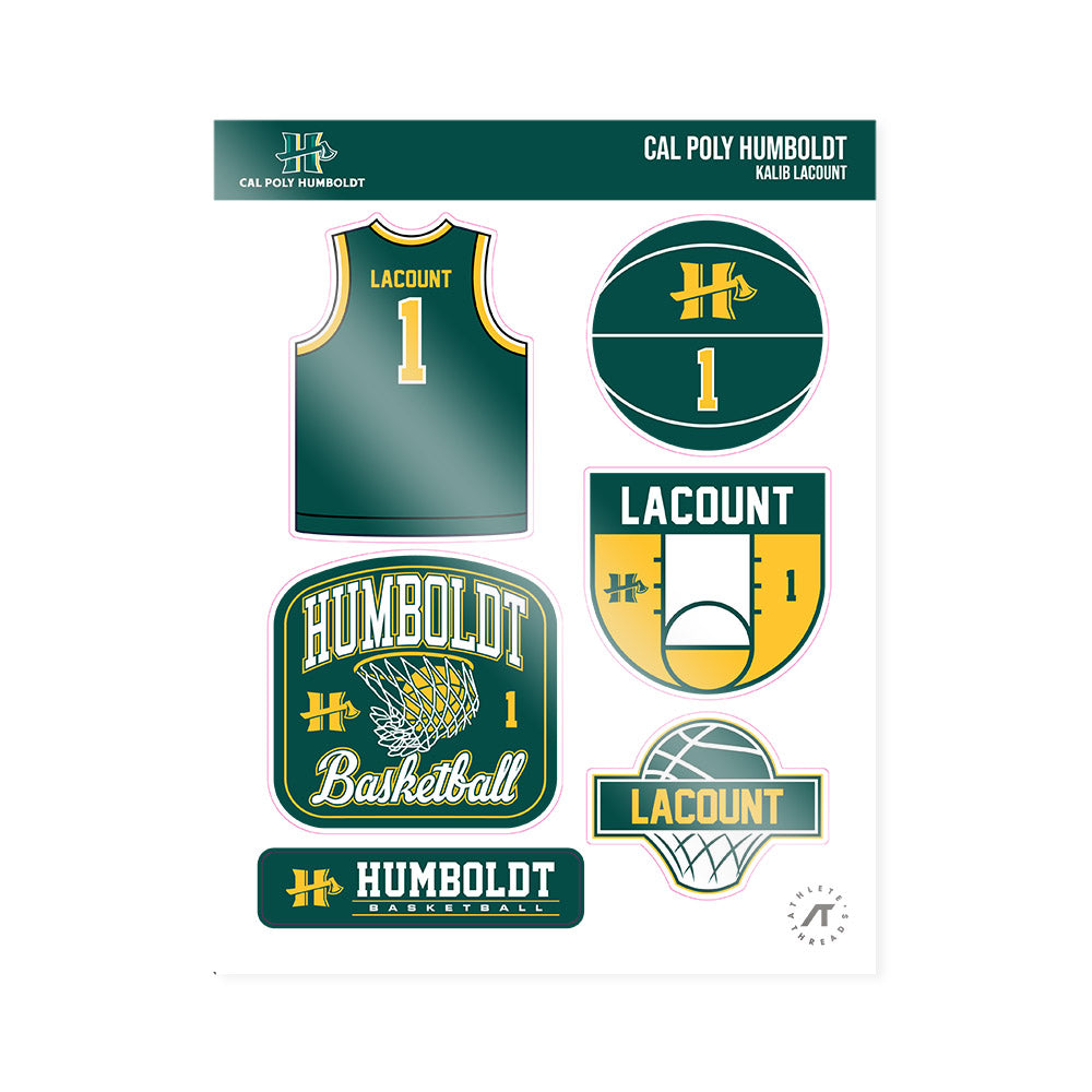 Humboldt State - NCAA Men's Basketball : Kalib LaCount - Sticker Sheet ...