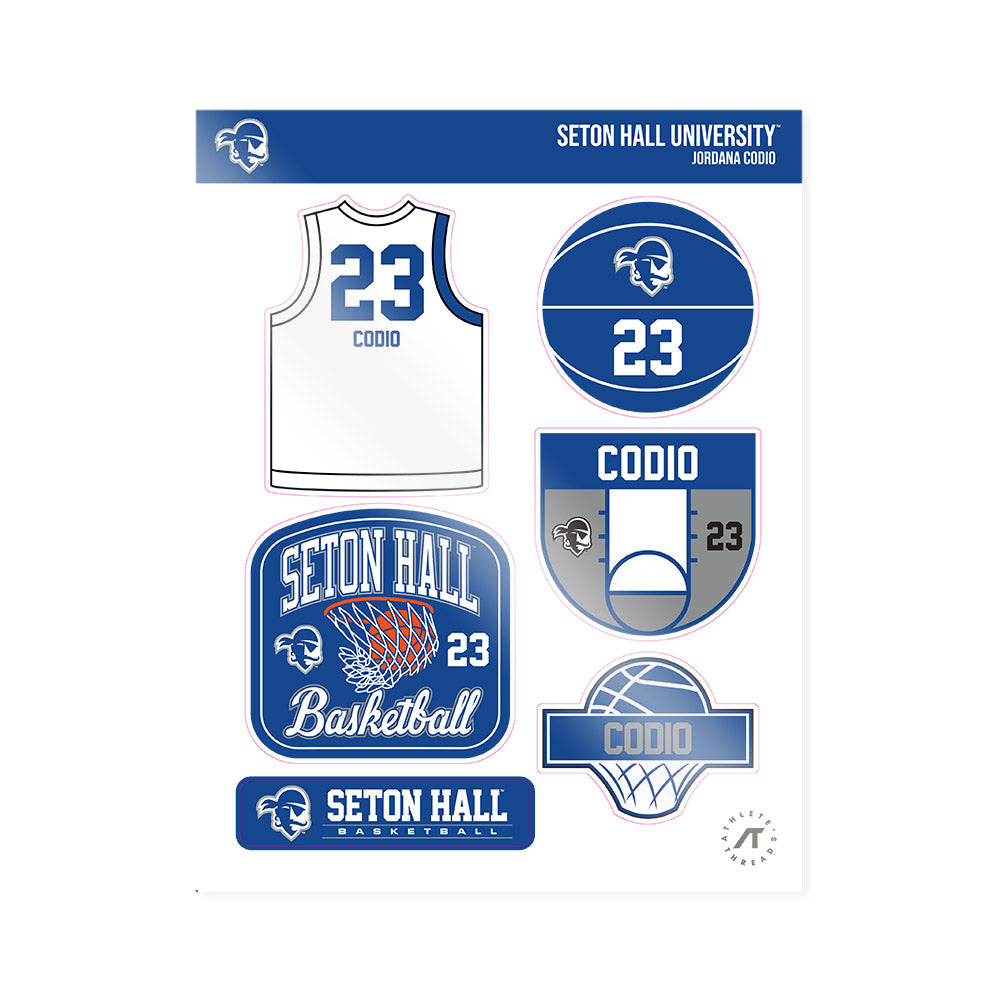 Seton Hall - NCAA Women's Basketball : Jordana Codio - Sticker Sheet ...